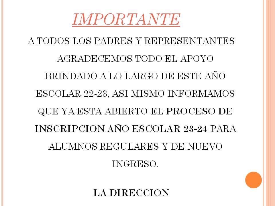 INFORMATIVO | 17 de Julio, 2023 | DIRECCION